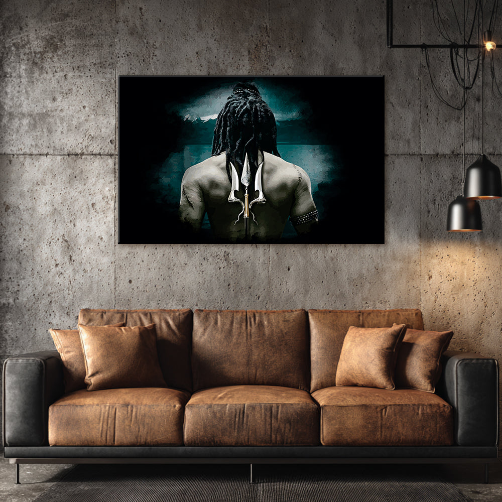 Shiva’s Strength Wall Painting for Living Room, Bedroom, Office, Hotel ...
