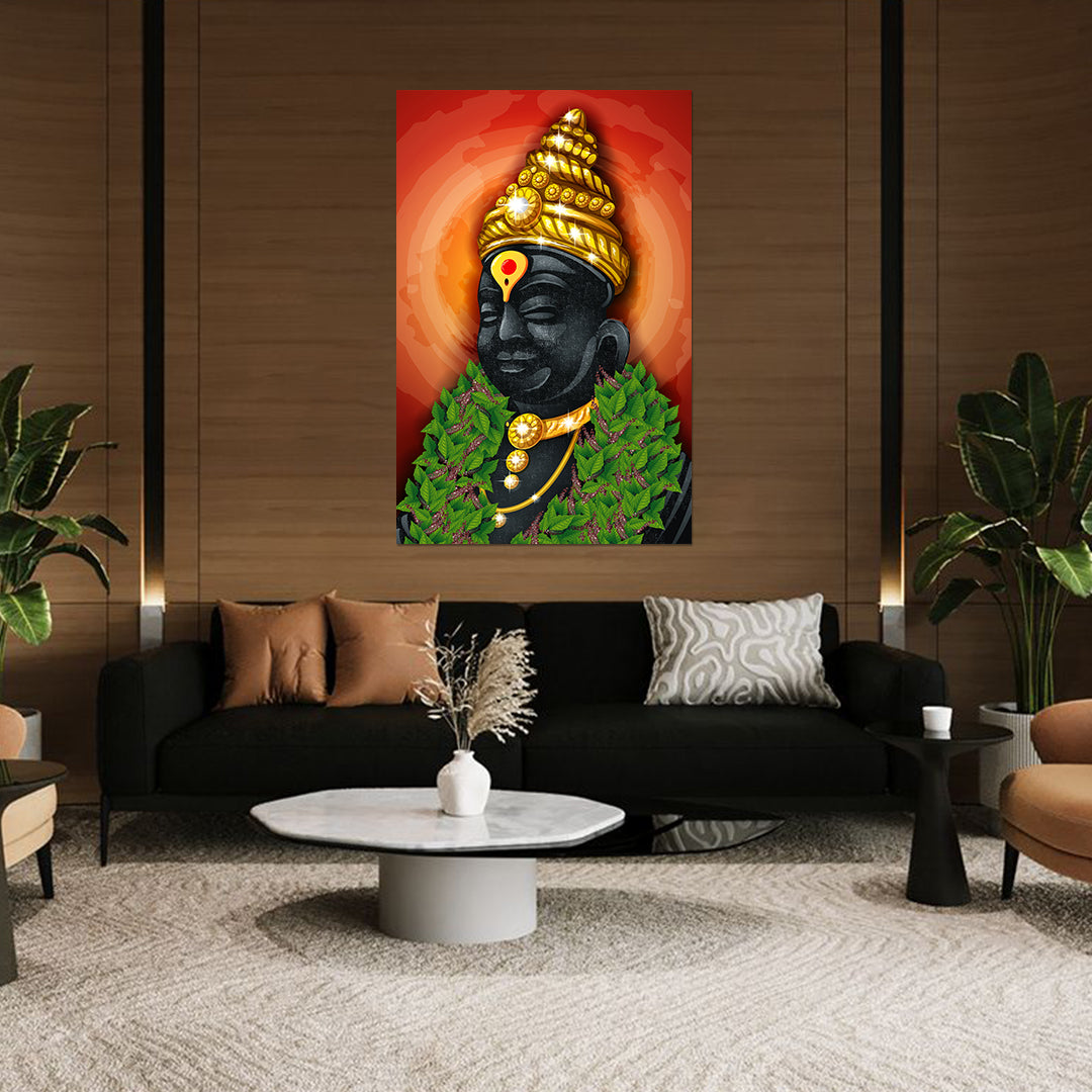 Lord Vithoba Canvas Painting for Living Room, Pooja Room & Temple Wall ...